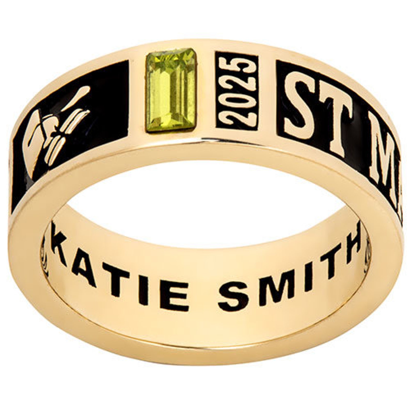 Rose Gold Class Ring, Graduation Gift, Personalized Celebrium Band - Etsy