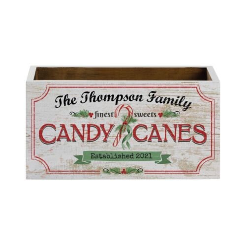 Candy Canes Design White Wood Storage Box Candy Treat Box - Etsy