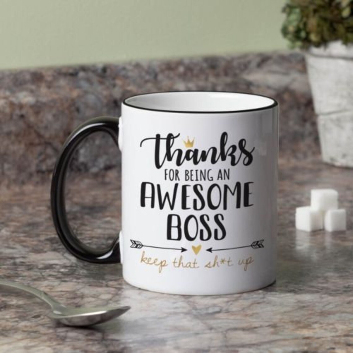 Thanks for Being an Awesome Boss Personalized Coffee Mug, Ceramic Tea ...
