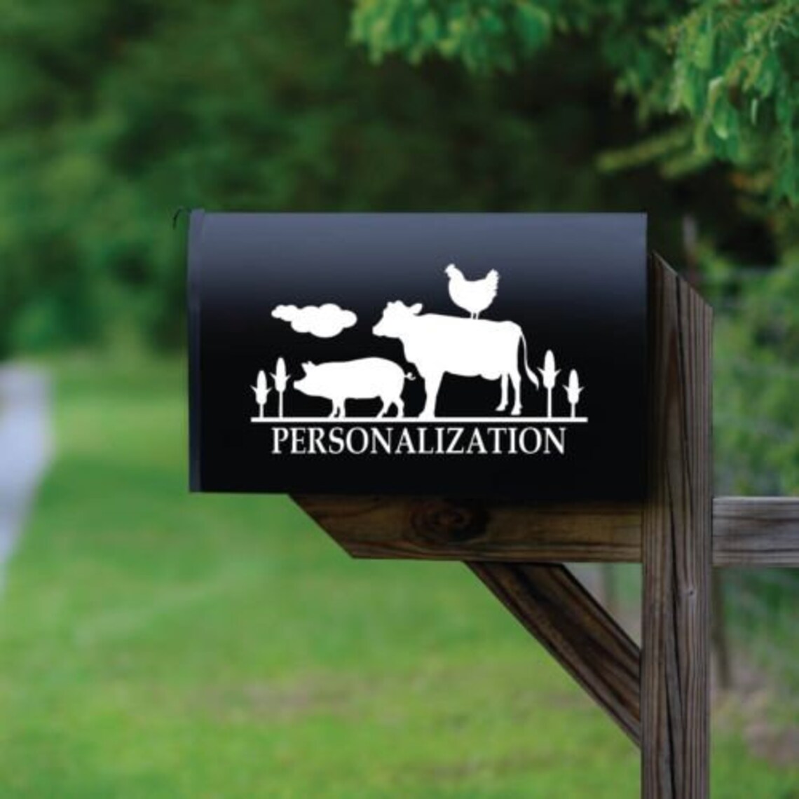 Farm Animals Personalized White Mailbox Decal Personalized - Etsy