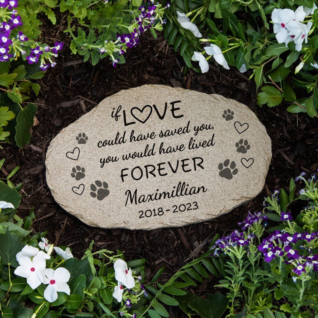 Pet Memorial Garden Stone for Dog Sympathy Gift for Pet Lover Who Lost ...