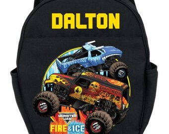 Monster Jam Backpack With Lunchbox - Etsy