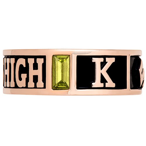 Rose Gold Class Ring, Graduation Gift, Personalized Celebrium Band - Etsy