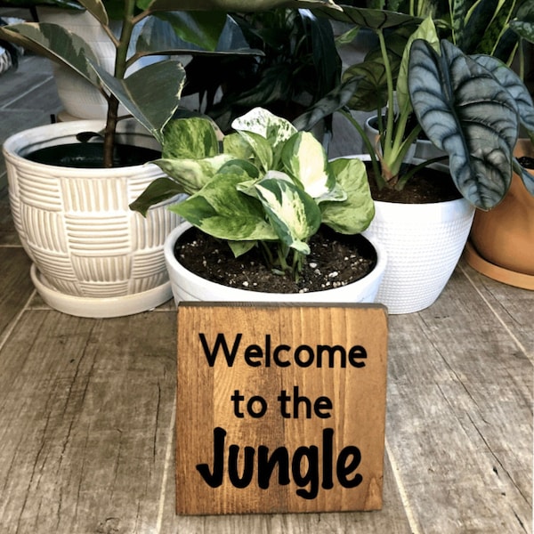 Welcome to the Jungle Garden Sign - Etsy