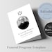 Minimalist Jewish Funeral Program Template, Obituary Template, Funeral ...