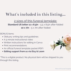 Minimalist Jewish Funeral Program Template, Obituary Template, Funeral ...