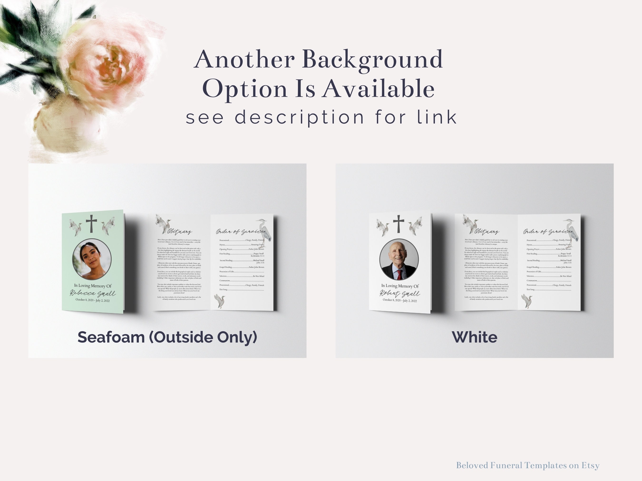 Christian Funeral Program Template With Cross, Obituary Template ...