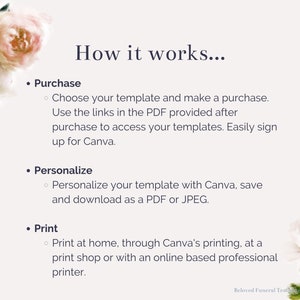 Minimalist Jewish Funeral Program Template, Obituary Template, Funeral ...