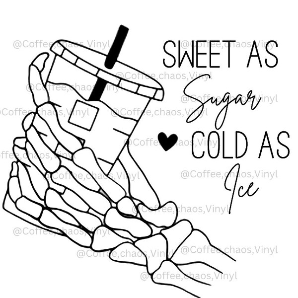 Skeleton Hands Holding Iced Coffee - Etsy