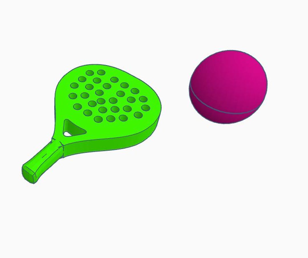 Padel and Ball STL | 3D Print File | Digital Download | Paddle Ball ...