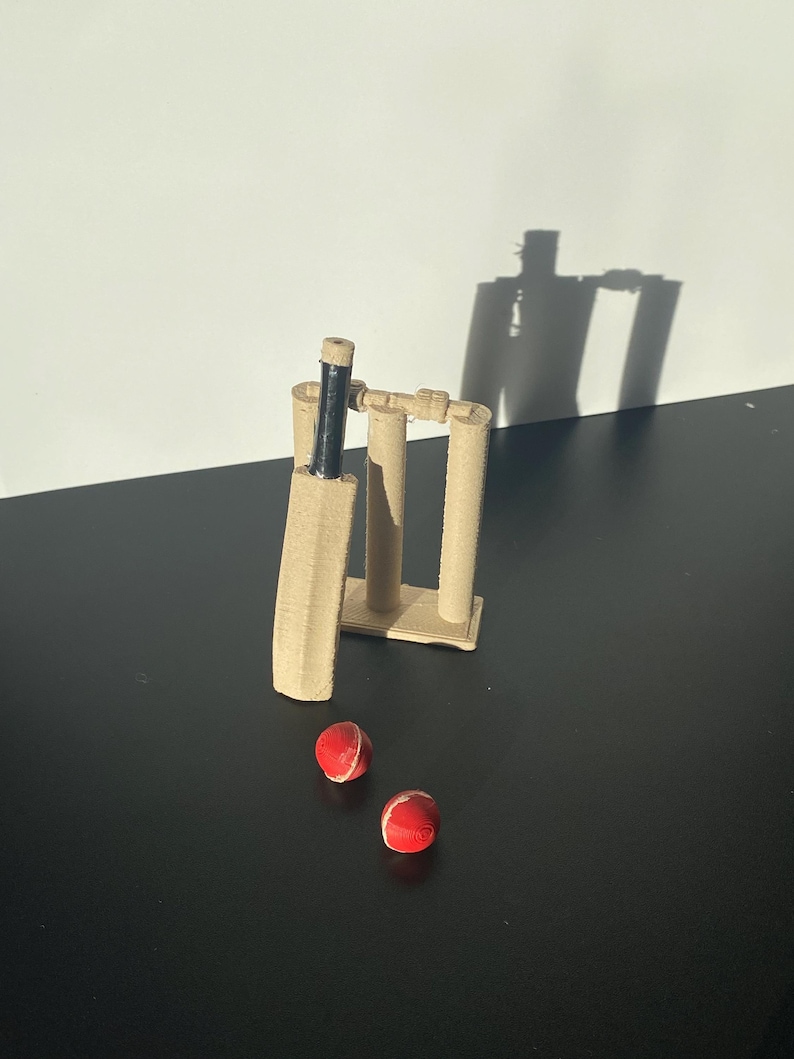 Mini Wooden Cricket Game Set: Kids Sports Toy, Desk Game - Etsy
