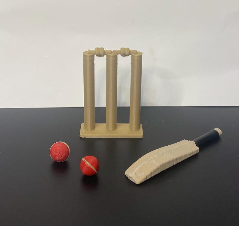 Mini Wooden Cricket Game Set: Kids Sports Toy, Desk Game - Etsy