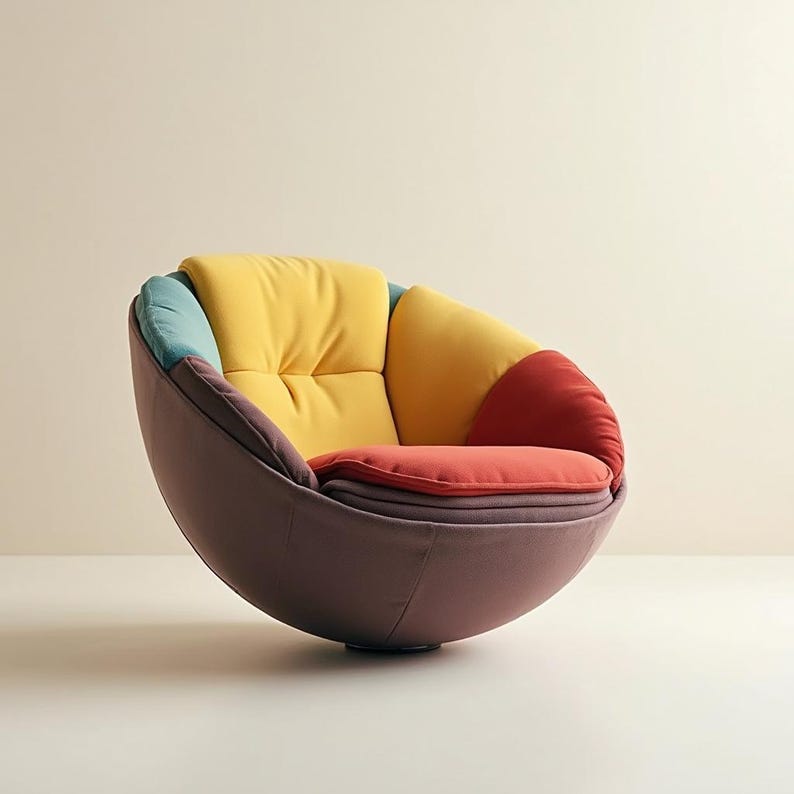 3D Printable Unique Accent Legless Chairs - 4 Pack - STL Instant ...