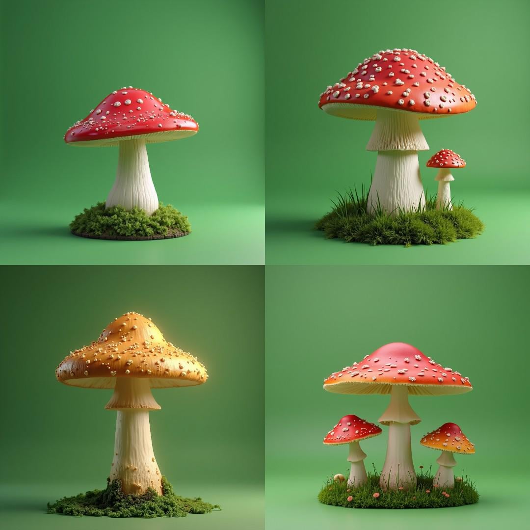 Mushroom STL File Pack – 4 Unique 3D Printable Designs for Decor ...