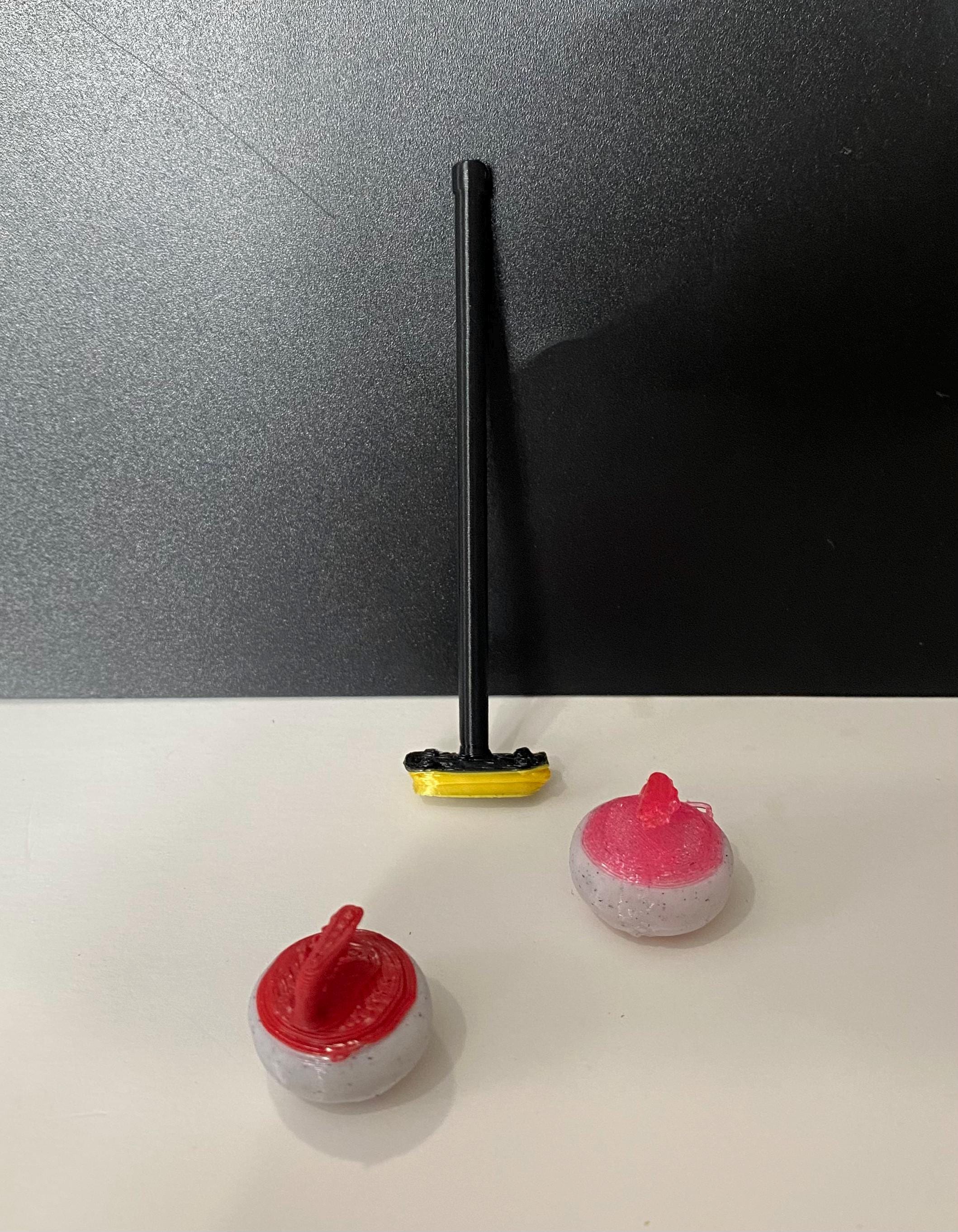 Mini Curling Game Set: Compact Sports Toy With Brooms & Stones - Etsy