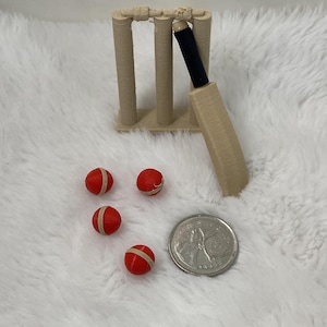 Mini Wooden Cricket Game Set: Kids Sports Toy, Desk Game - Etsy
