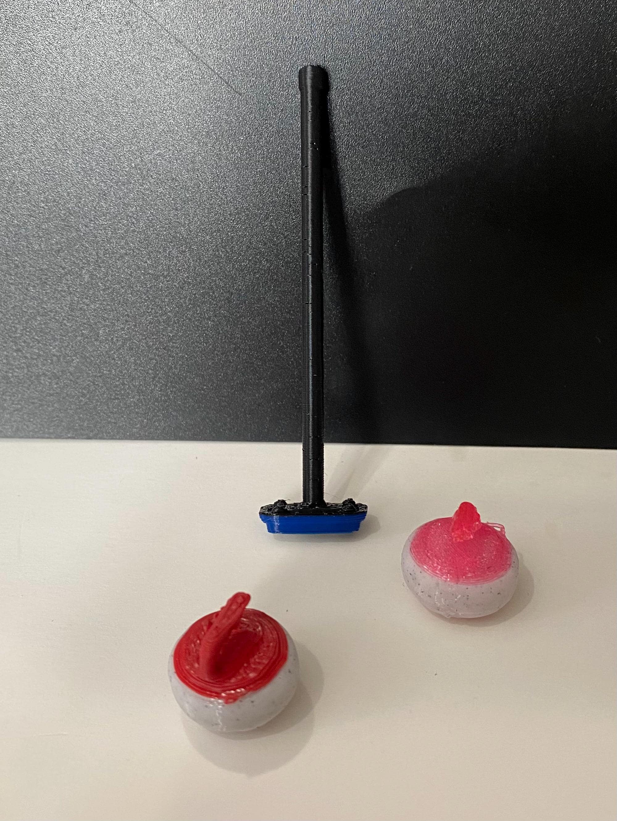 Mini Curling Game Set: Compact Sports Toy With Brooms & Stones - Etsy