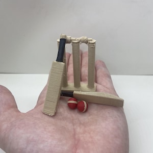 Mini Wooden Cricket Game Set: Kids Sports Toy, Desk Game - Etsy
