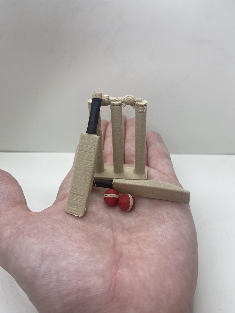 Mini Wooden Cricket Game Set: Kids Sports Toy, Desk Game - Etsy