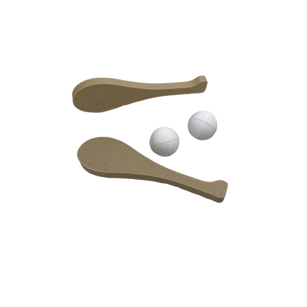 Mini Paleta Corta Set | 2 Mini Paddles + Balls | Small Sports Decor ...