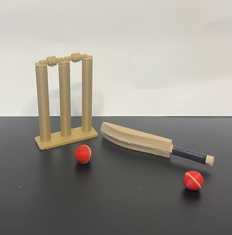 Mini Wooden Cricket Game Set: Kids Sports Toy, Desk Game - Etsy