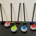 Mini Curling Game Set: Compact Sports Toy With Brooms & Stones - Etsy