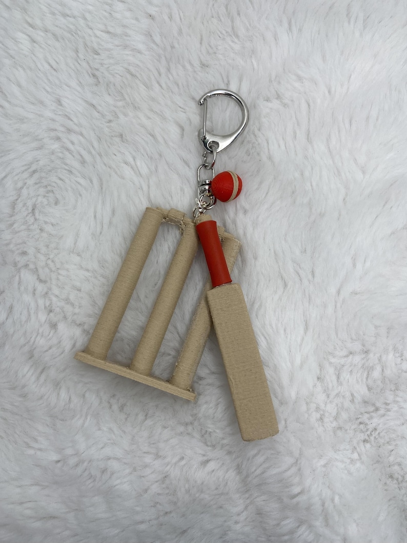 Mini Cricket Bat Keychain: Rare Red Full Game Set Sports Lover Gift - Etsy