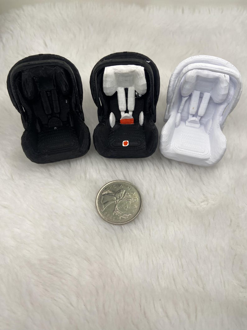 Mini Dollhouse Baby Car Seat Carrier – 1:12 Scale | Realistic Infant ...