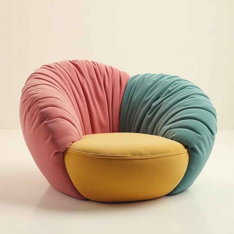 3D Printable Unique Accent Legless Chairs - 4 Pack - STL Instant ...