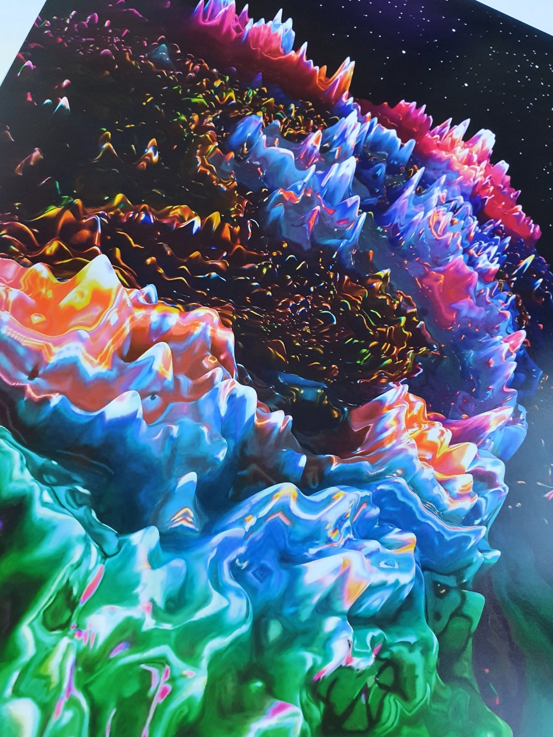 Melty Magnet Planet A4 Wall Print - Etsy