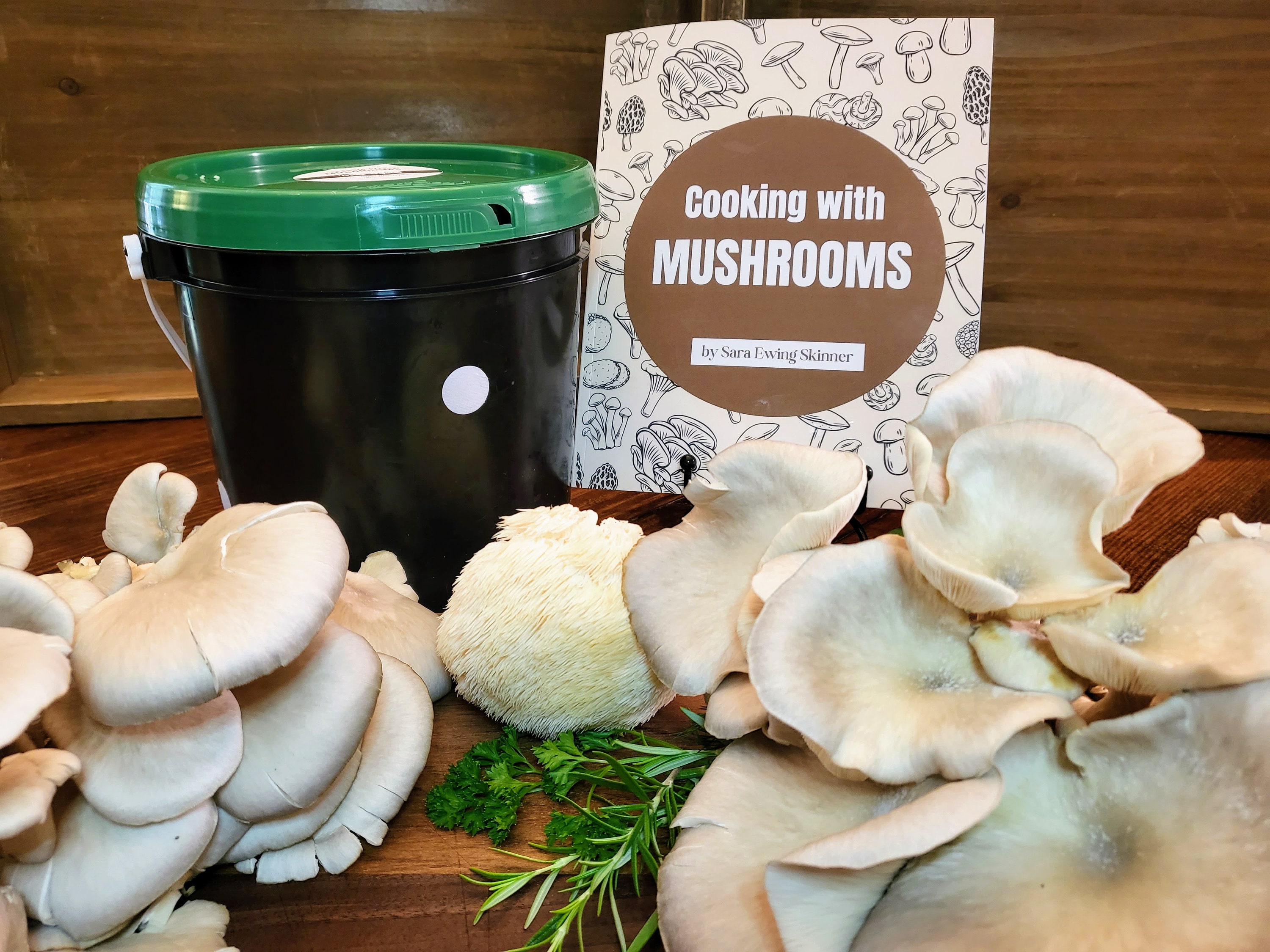 Cookbook Gift Set: Mushroom Bucket Grow Kit and "cooking With Mushrooms ...