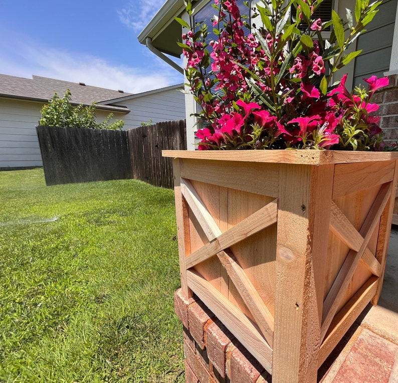 Farmhouse Planter Box for Flowers or Garden on the Patio, on the Deck ...