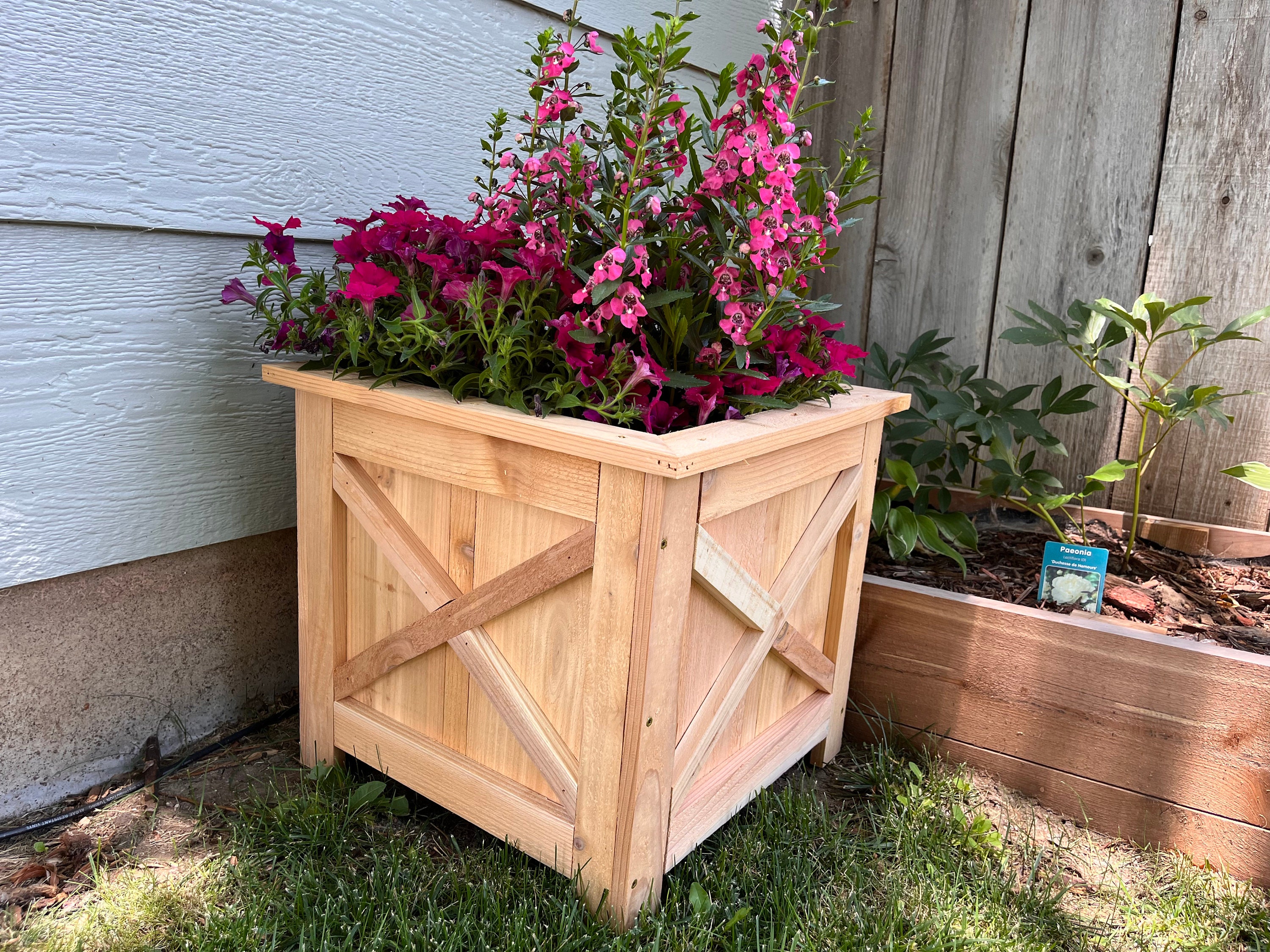 Farmhouse Planter Box for Flowers or Garden on the Patio, on the Deck ...