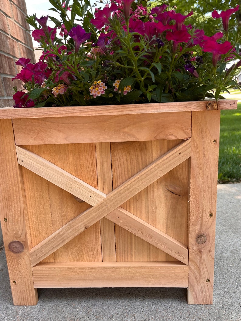 Farmhouse Planter Box for Flowers or Garden on the Patio, on the Deck ...