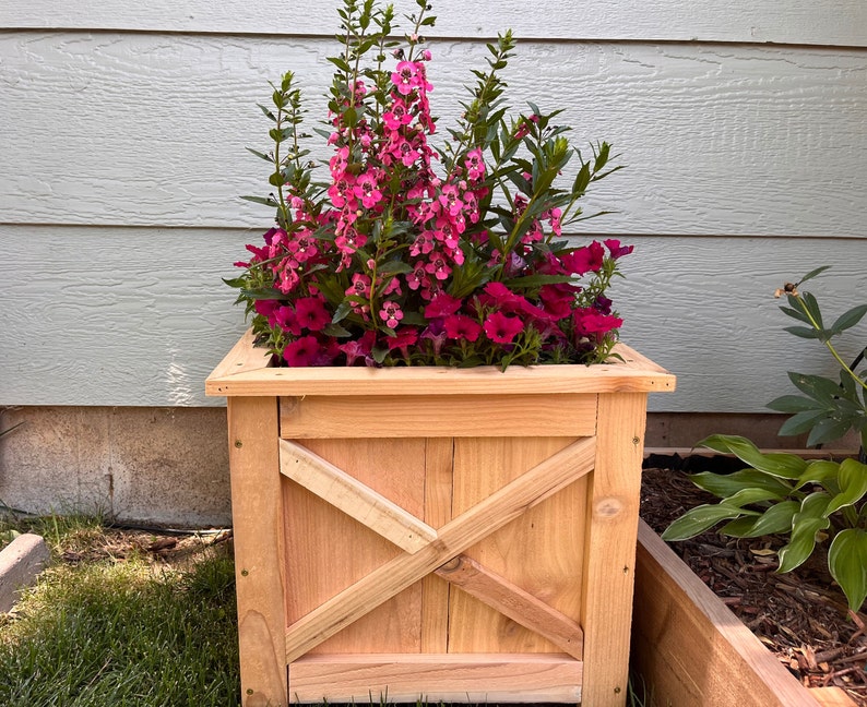 Farmhouse Planter Box for Flowers or Garden on the Patio, on the Deck ...