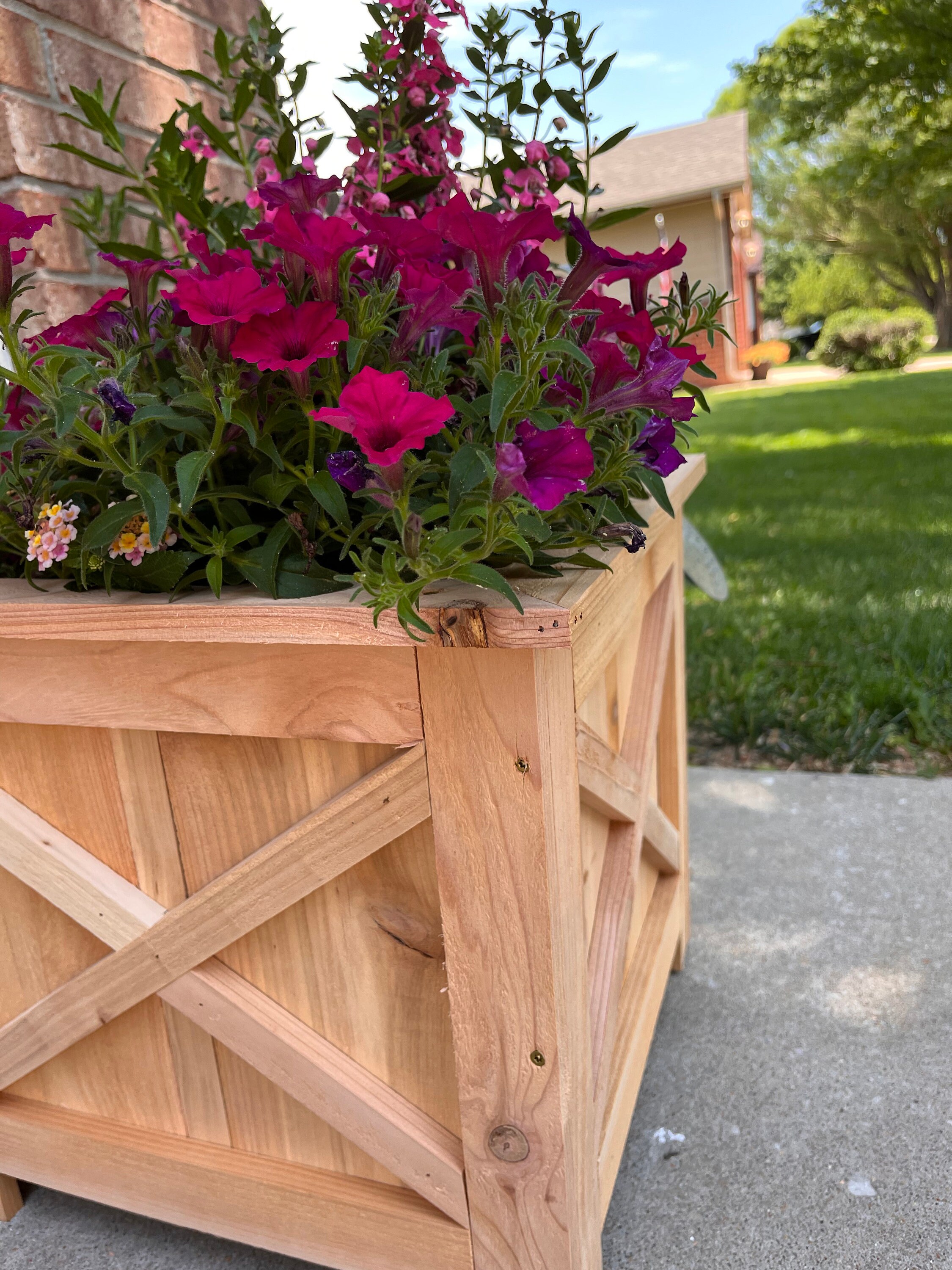 Farmhouse Planter Box for Flowers or Garden on the Patio, on the Deck ...