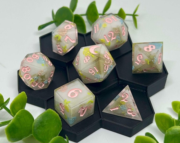 Enchanted Rose Dice Set - Etsy