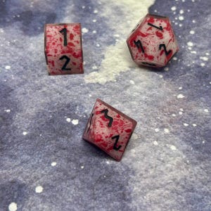 Blood Splatter DND Dice Set - Etsy