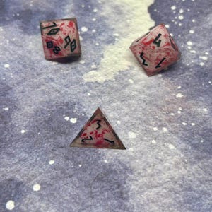 Blood Splatter DND Dice Set - Etsy