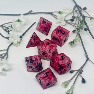 Blood Splatter DND Dice Set - Etsy