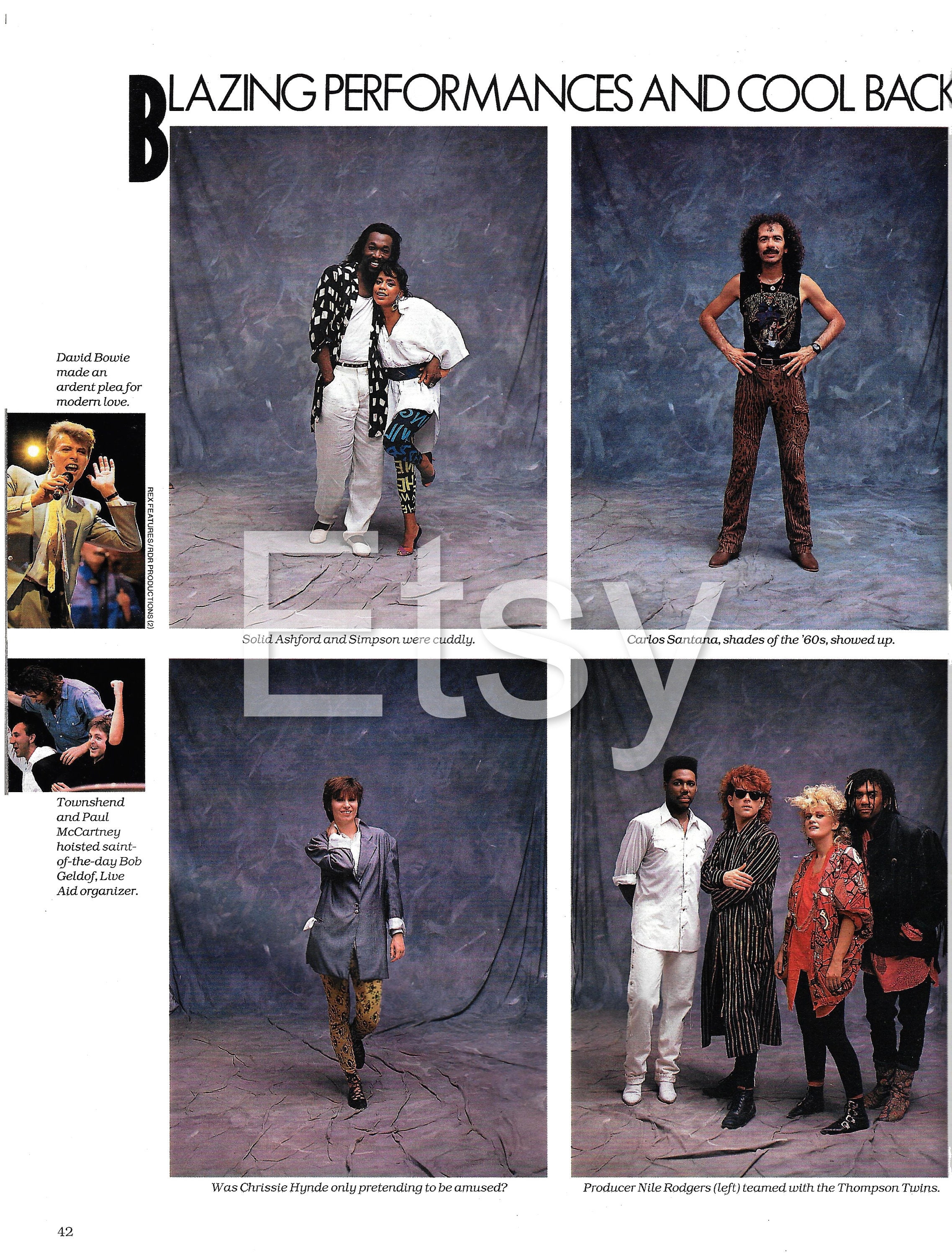 LIVE AID Mick Jagger Tina Turner Life Magazine 1985 - Etsy