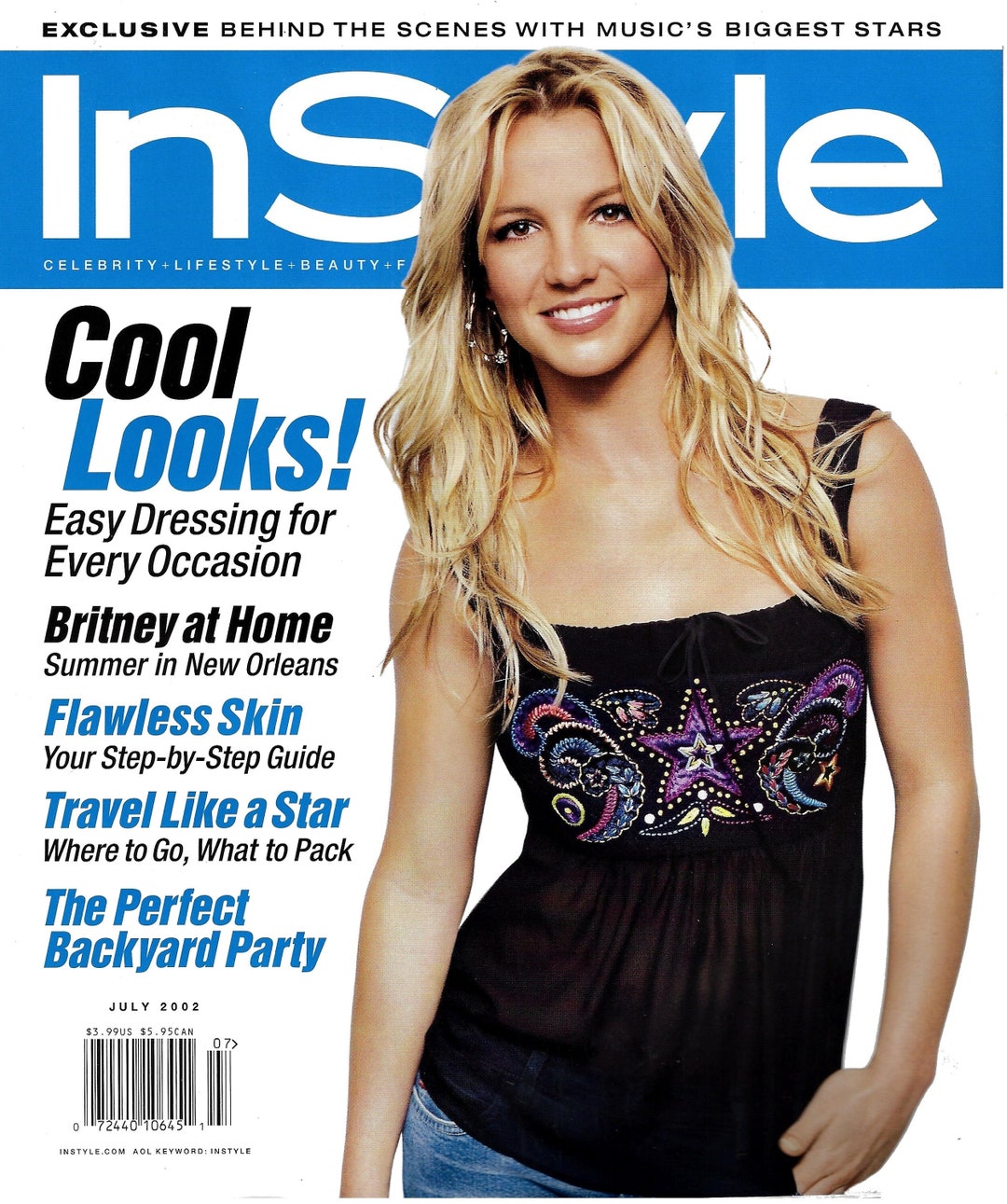 BRITNEY SPEARS - in Style Magazine 2002 - Etsy