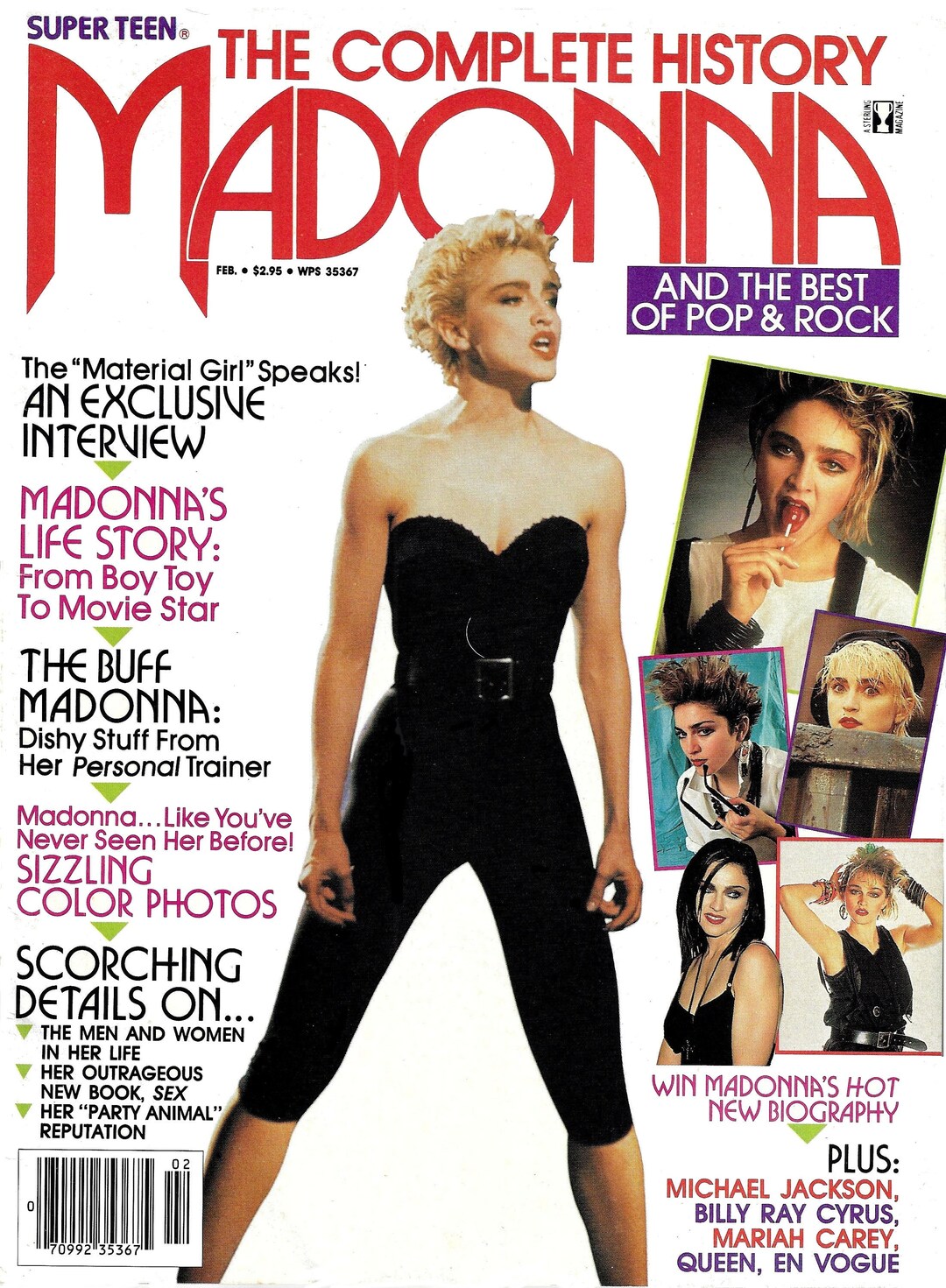 MADONNA (singer) - Super Teen Magazine 1992 - Etsy