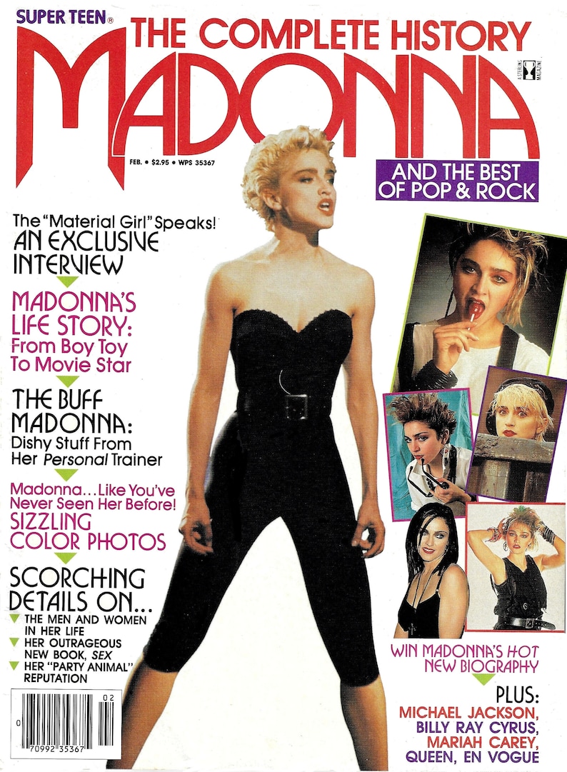 MADONNA singer Super Teen Magazine 1992 - Etsy
