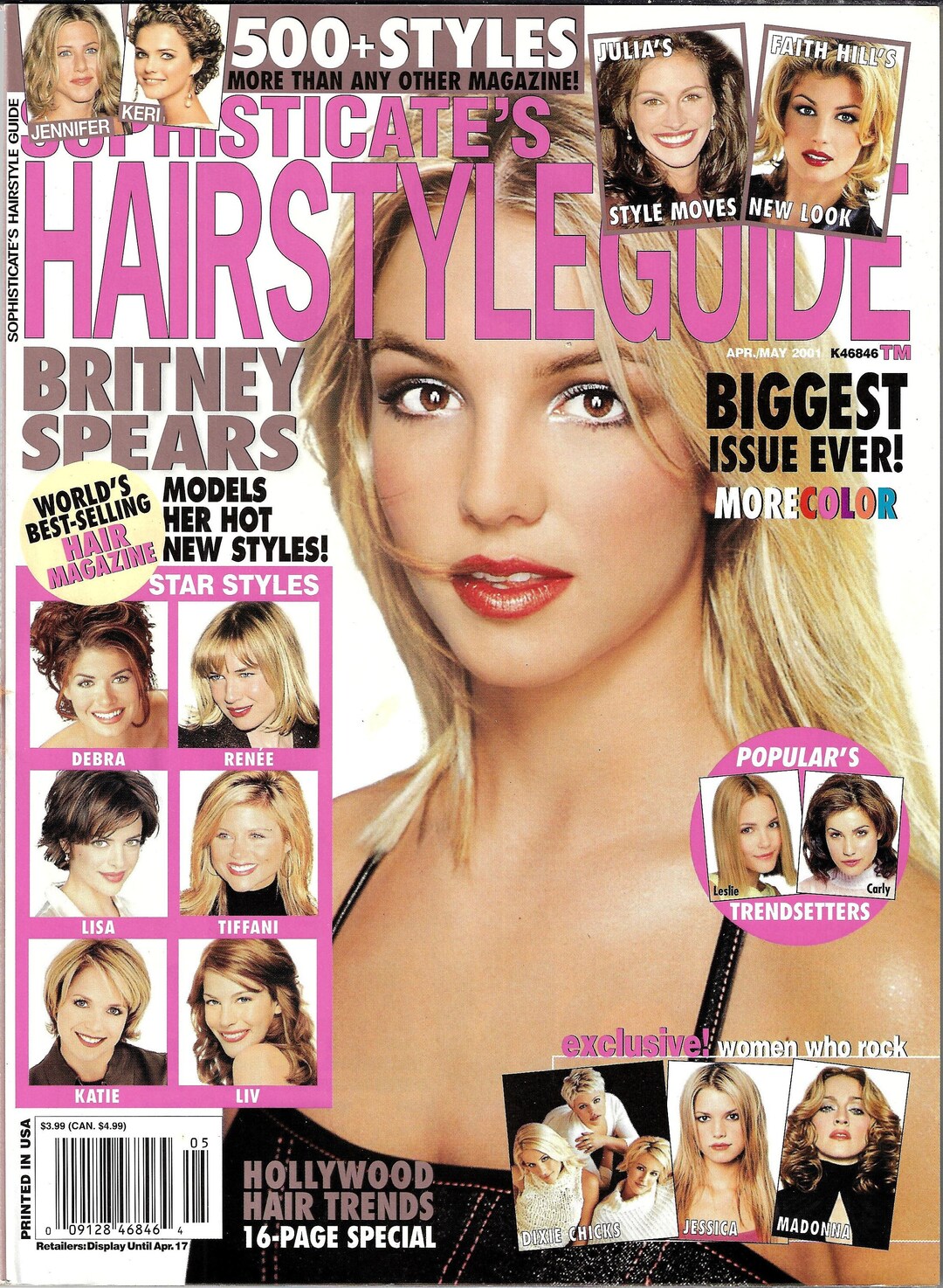 BRITNEY SPEARS Hairstyle Guide Magazine 2001 - Etsy