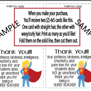 Superhero Teacher Greeting Card, Teacher Appreciation, Teacher Thank ...