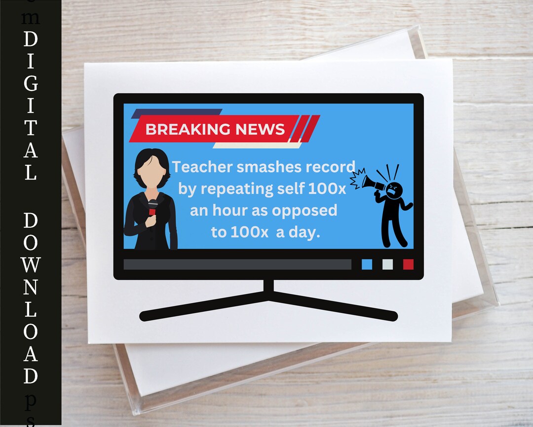 Funny Teacher Appreciation Greeting Card, Teacher Thank You Card ...