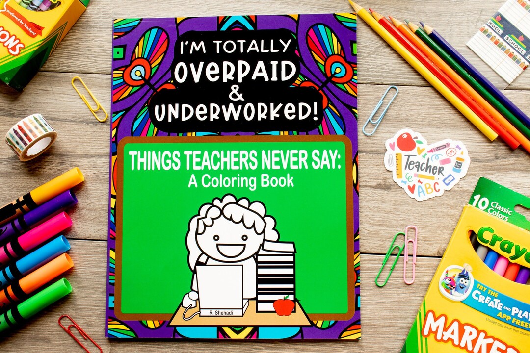 Teacher Coloring Book, Gift for Teacher, Coloring Pages, Teacher ...