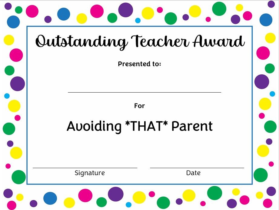 Free Printable Teacher Appreciation Certificates