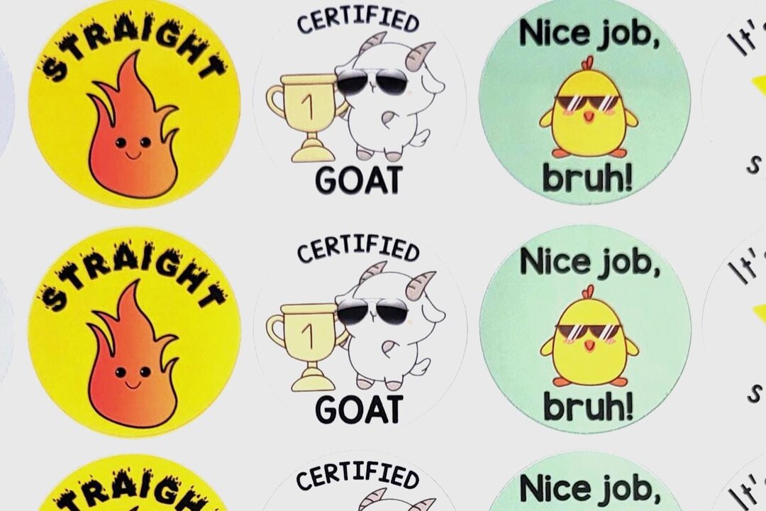 Motivational Student Reward Stickers: Gen Z & Alpha - Etsy
